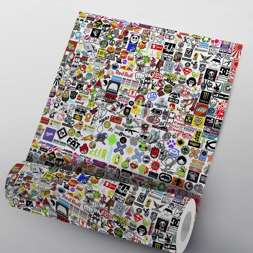 Adesivos Sticker Bomb Mod - 20-Gigante 100x300cm | MadeiraMadeira