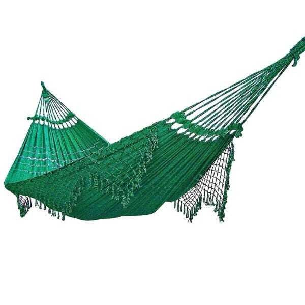 Rede De Dormir Descanso 100% Algodão Verde Mesclado | MadeiraMadeira