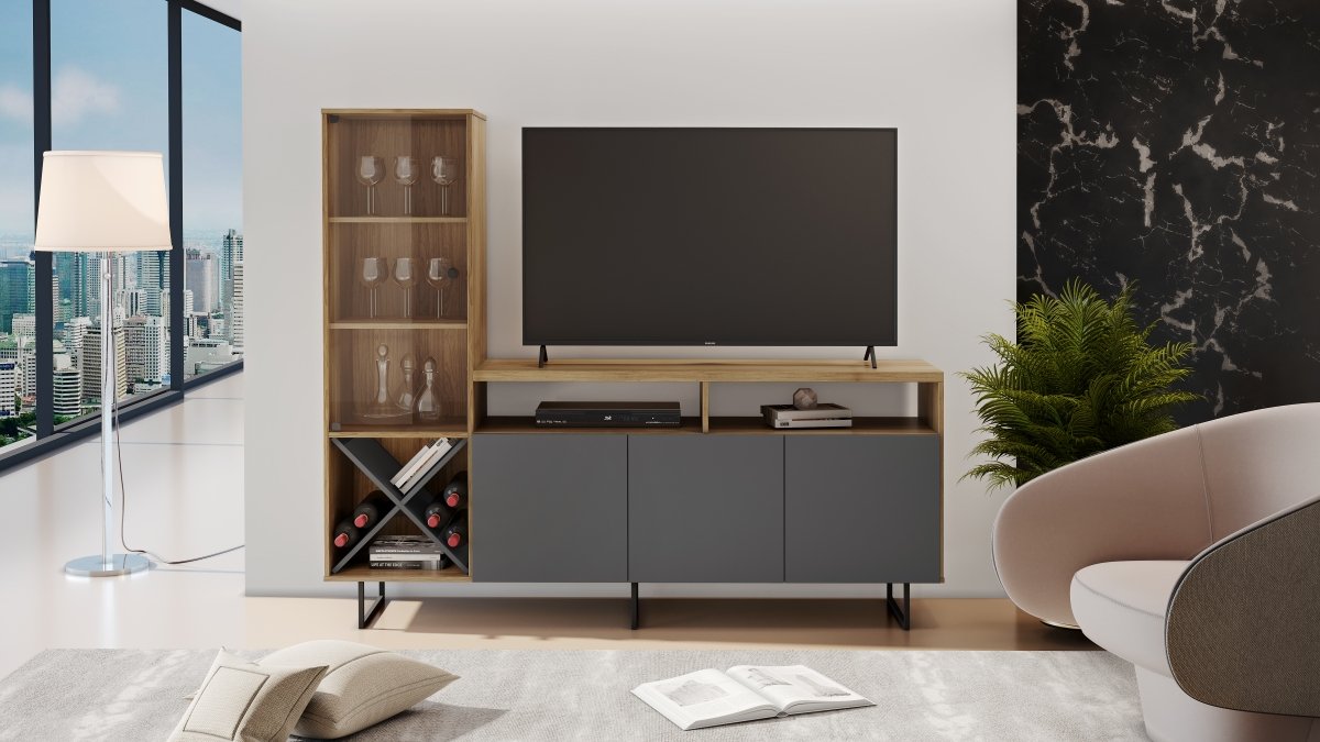 Rack Luz - JCM Noronha/Grafite | MadeiraMadeira