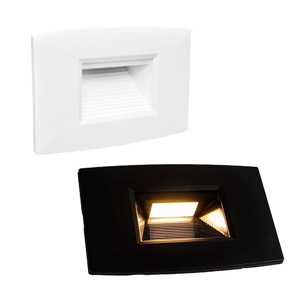 Balizador Parede Step Embutir 4X2 Led 2w 3000K Cor:Branco | MadeiraMadeira