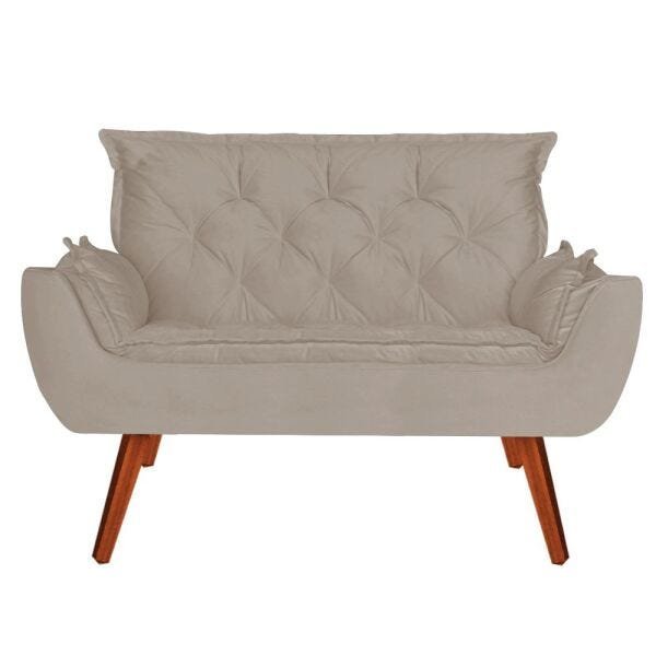 Namoradeira e Poltrona Opala Suede Creme | MadeiraMadeira