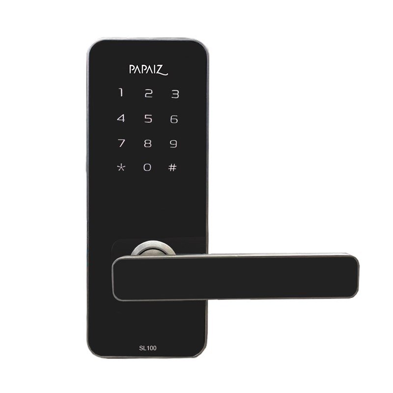 Fechadura Eletrônica Smart Lock Embutida Preta SL100 Papaiz ...