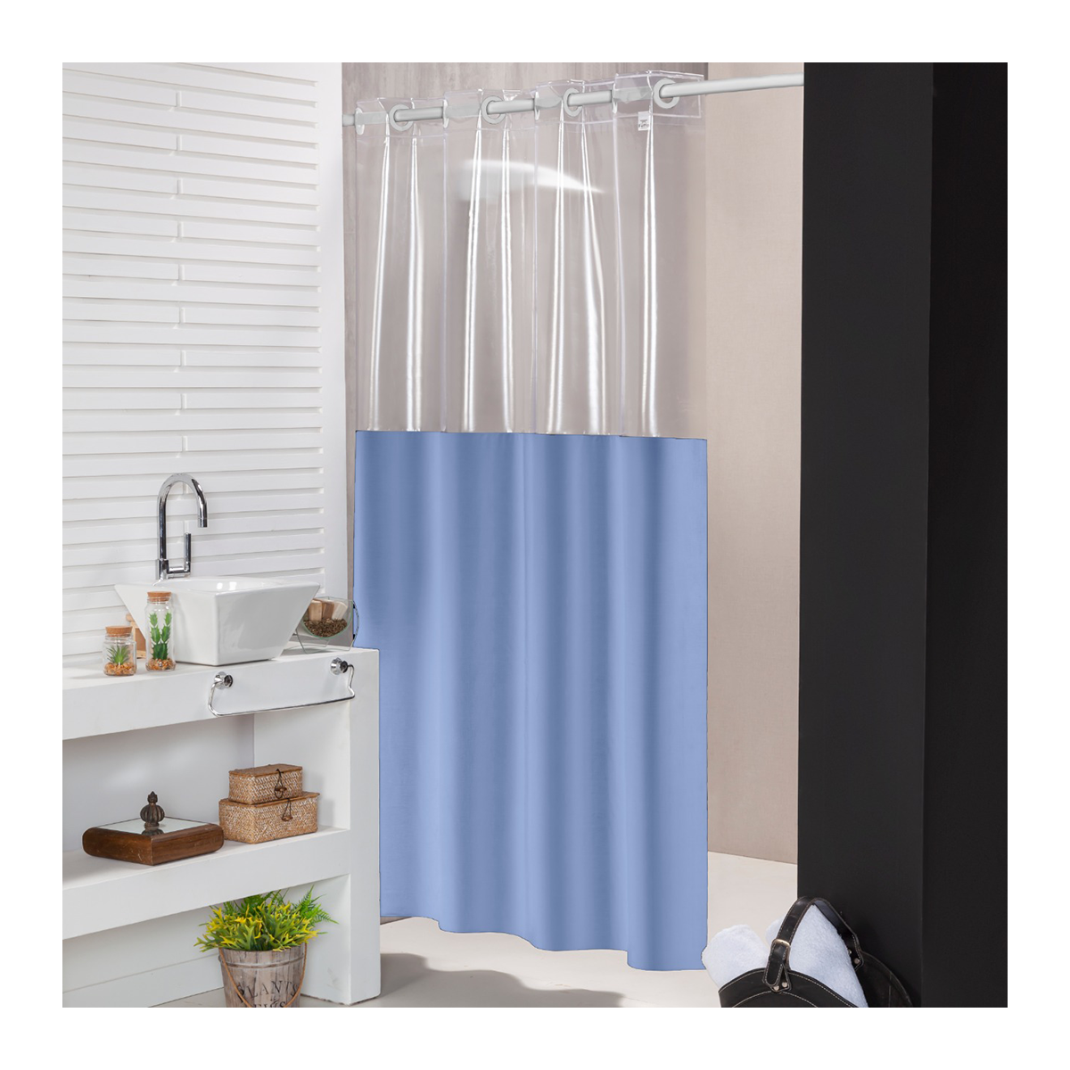 CORTINA DE PVC PARA BOX 1,40X1,90 - AZUL | MadeiraMadeira