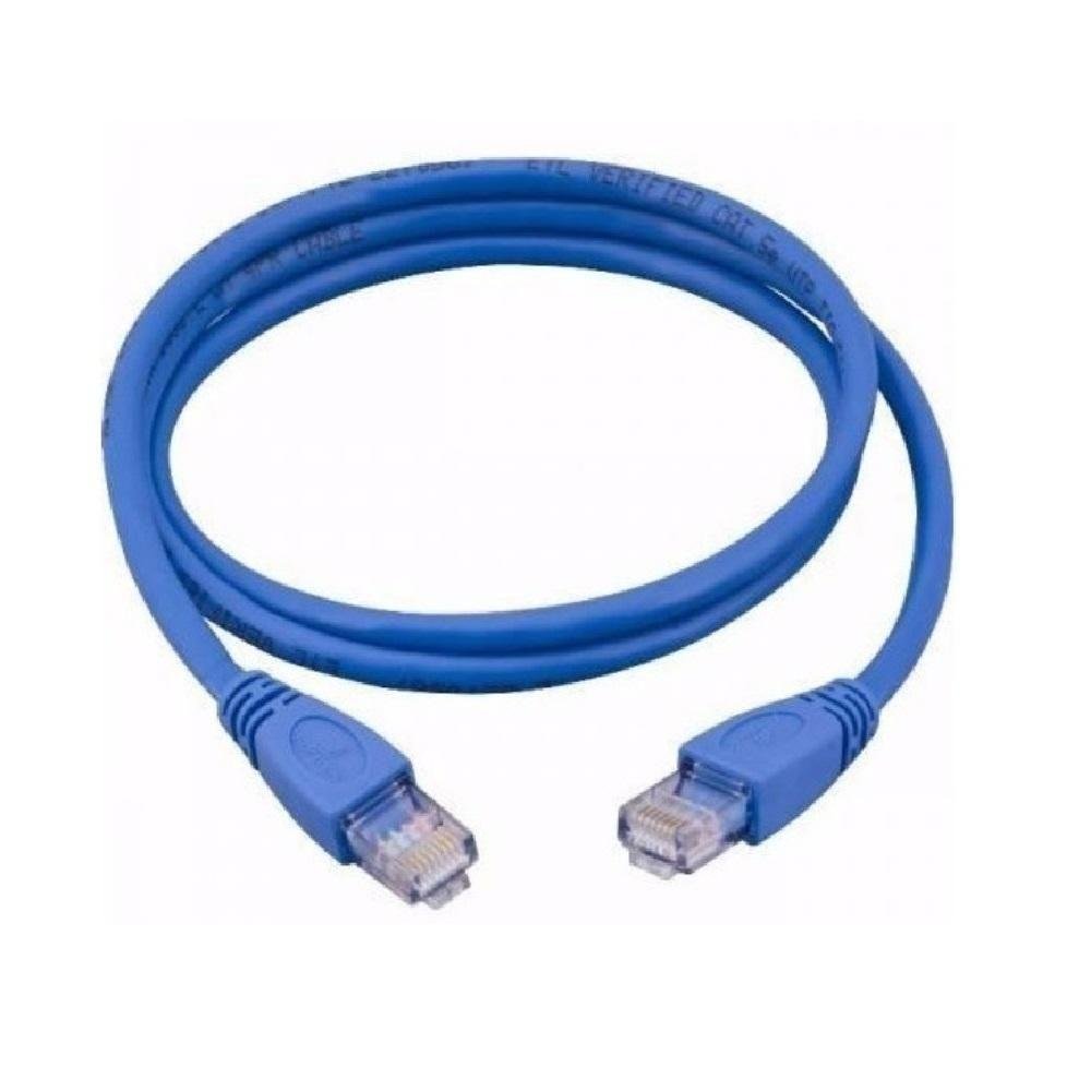 Cabo de Rede Ethernet Lan Rj45 Cat 6 Utp Azul - 3 Metros | MadeiraMadeira