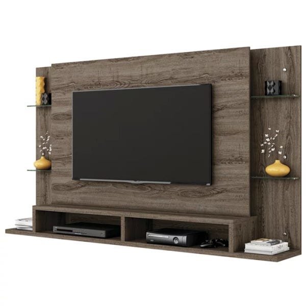 Painel Bancada para TV até 55 Polegadas Malbec Carvalho Berlim Mobler ...