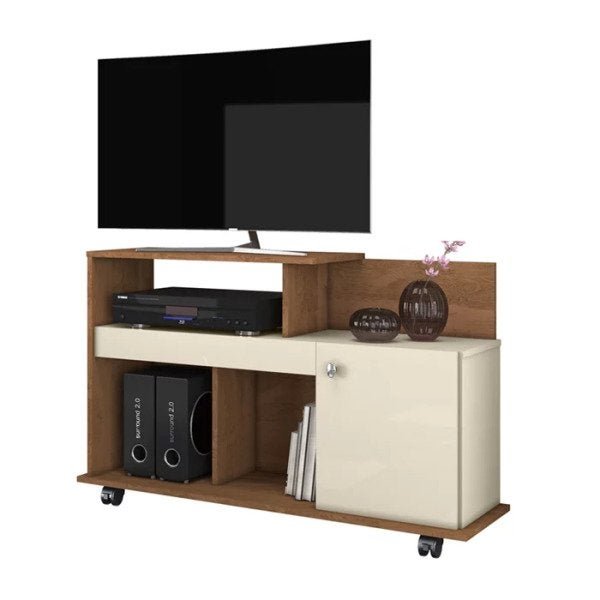 Rack para TV 32 Polegadas Flash Nature Off White Mobler | MadeiraMadeira