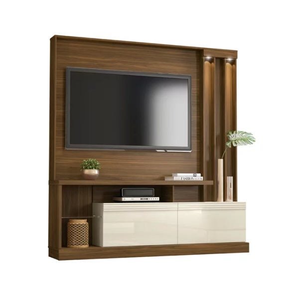 Home Para TV 63 Polegadas Atlanta Freijo Off White Mobler | MadeiraMadeira