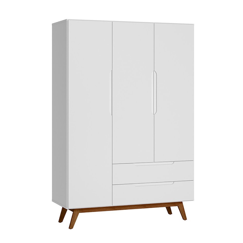 Guarda Roupa Solteiro Retrô Vintage Alpi - Branco Acetinado ...