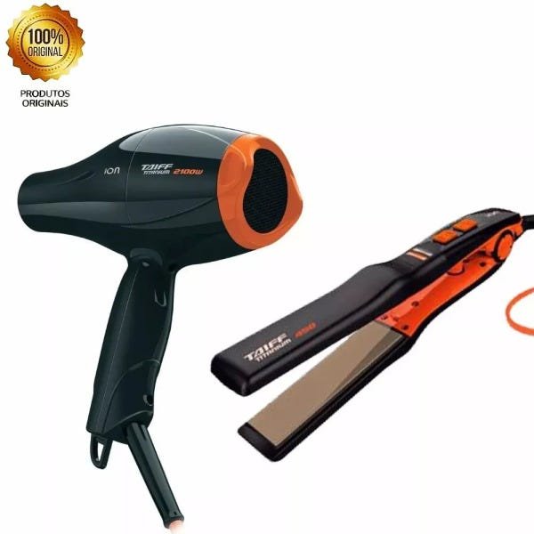 Secador Taiff Titanium Colors 2100W 220V + Chapa 450 Bivolt - Bivolt ...