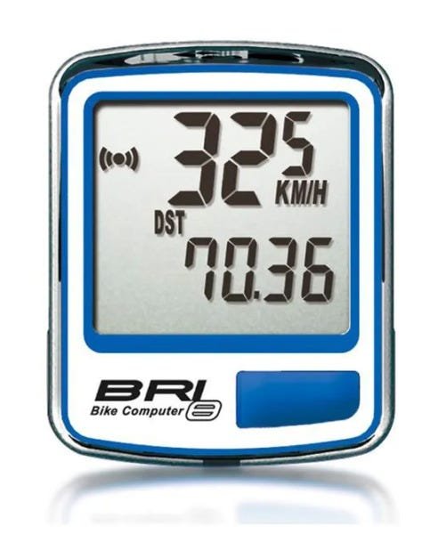 Ciclocomputador Echowell BRi-8 com Fio - Branco e Azul | MadeiraMadeira