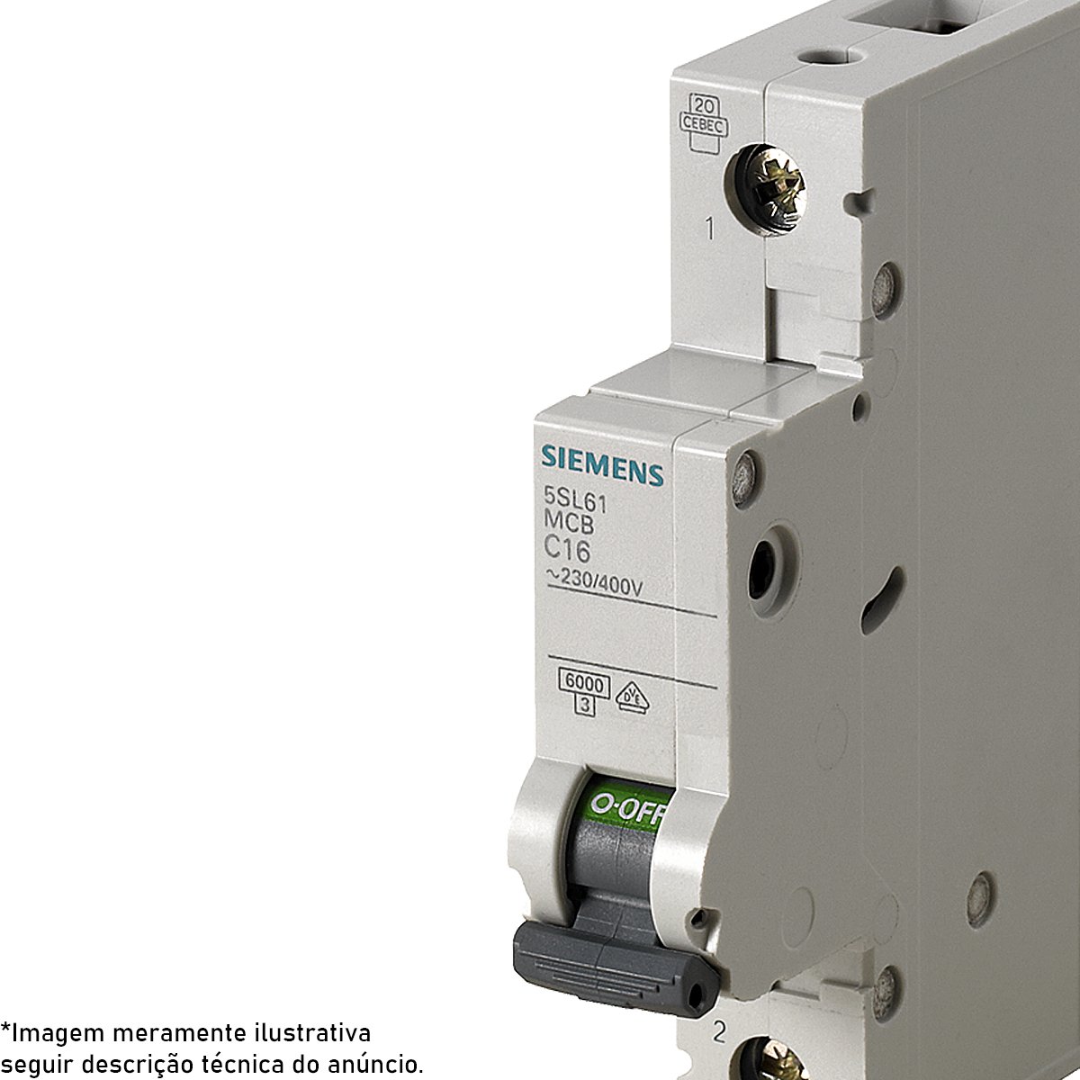 Disjuntor Mini Din Unipolar 4a Curva C 6ka 220/380v Siemens | MadeiraMadeira