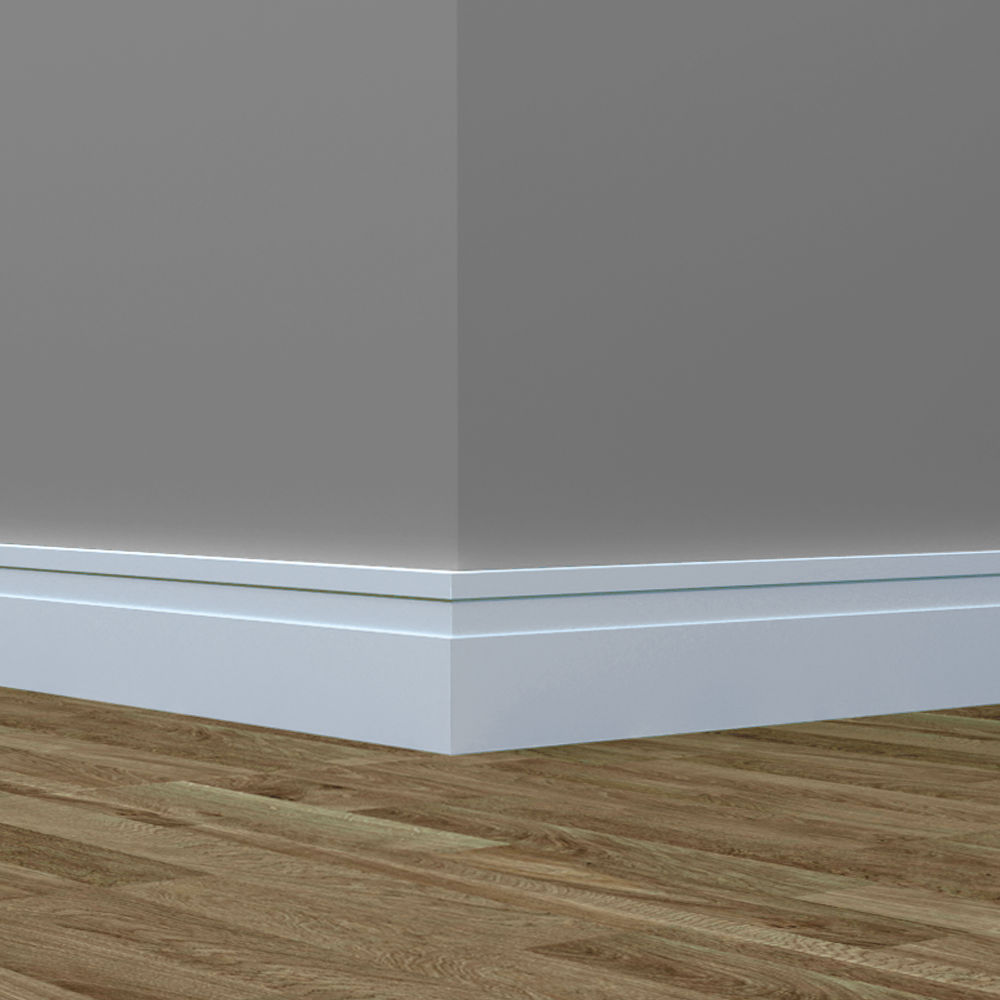 Kit 40 Barras Rodapé De Poliestireno 10 cm Altura RP77 | MadeiraMadeira