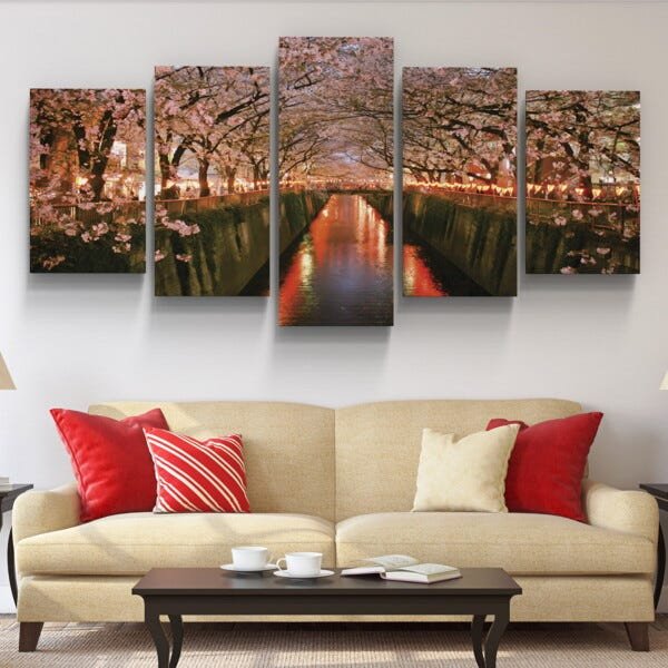 Quadros Decorativos Cerejeira Paisagem Sala Quarto | MadeiraMadeira