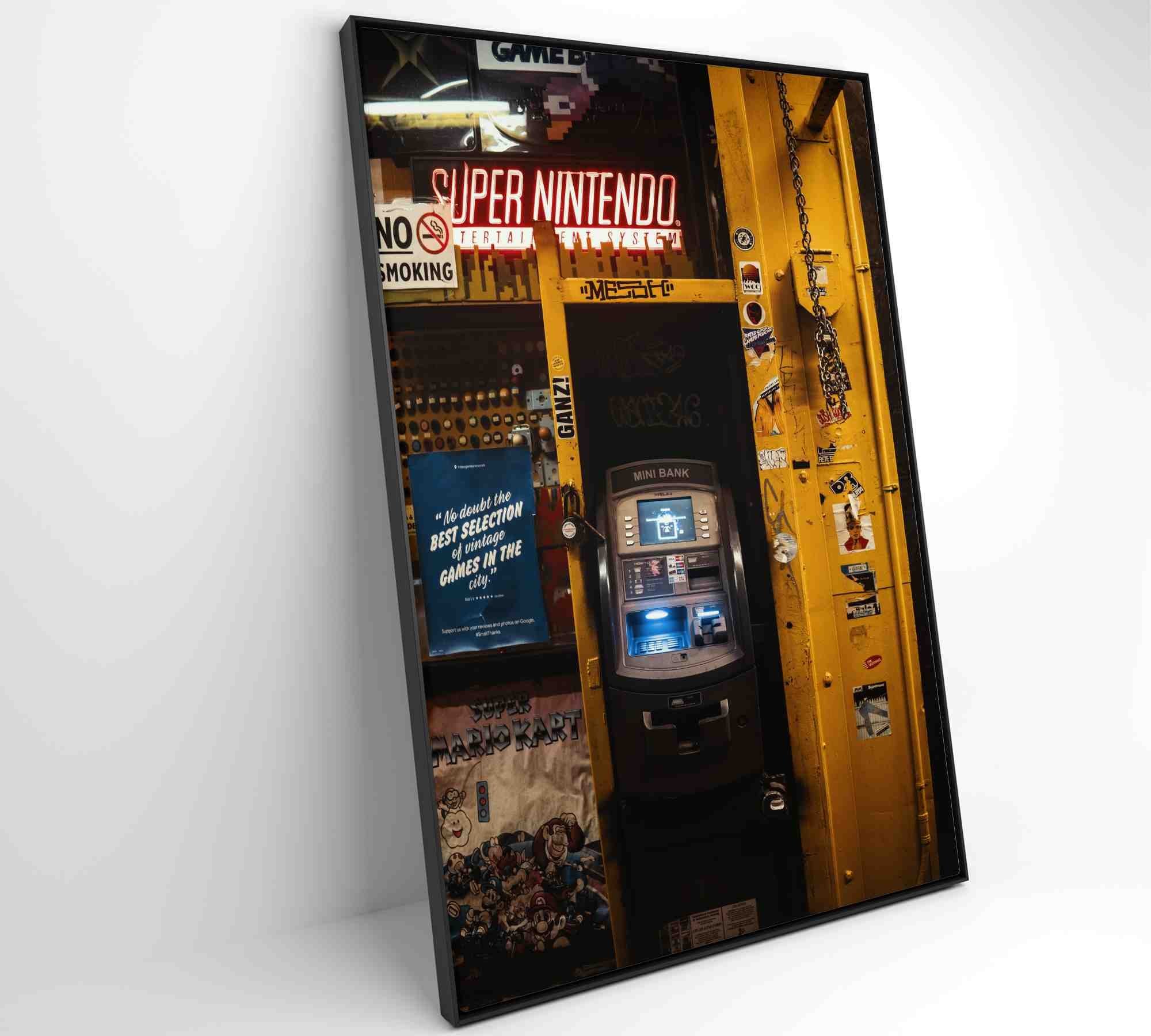 Quadro Decorativo Super Nintendo - 120x80 cm - Adesivo fotográfico ...