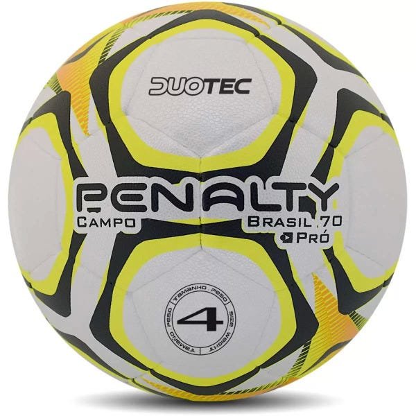 Bola de Futebol de Campo Brasil 70 NO4 BC-AM-PT | MadeiraMadeira