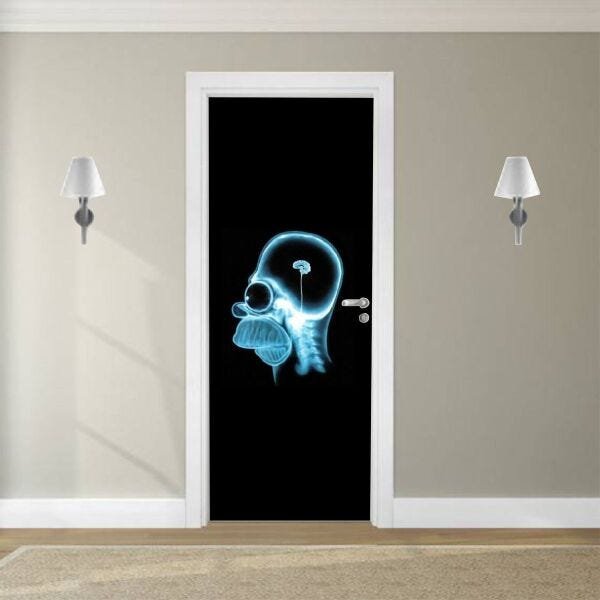 Adesivo Decorativo Para Porta Homer Simpsons - 095 | MadeiraMadeira
