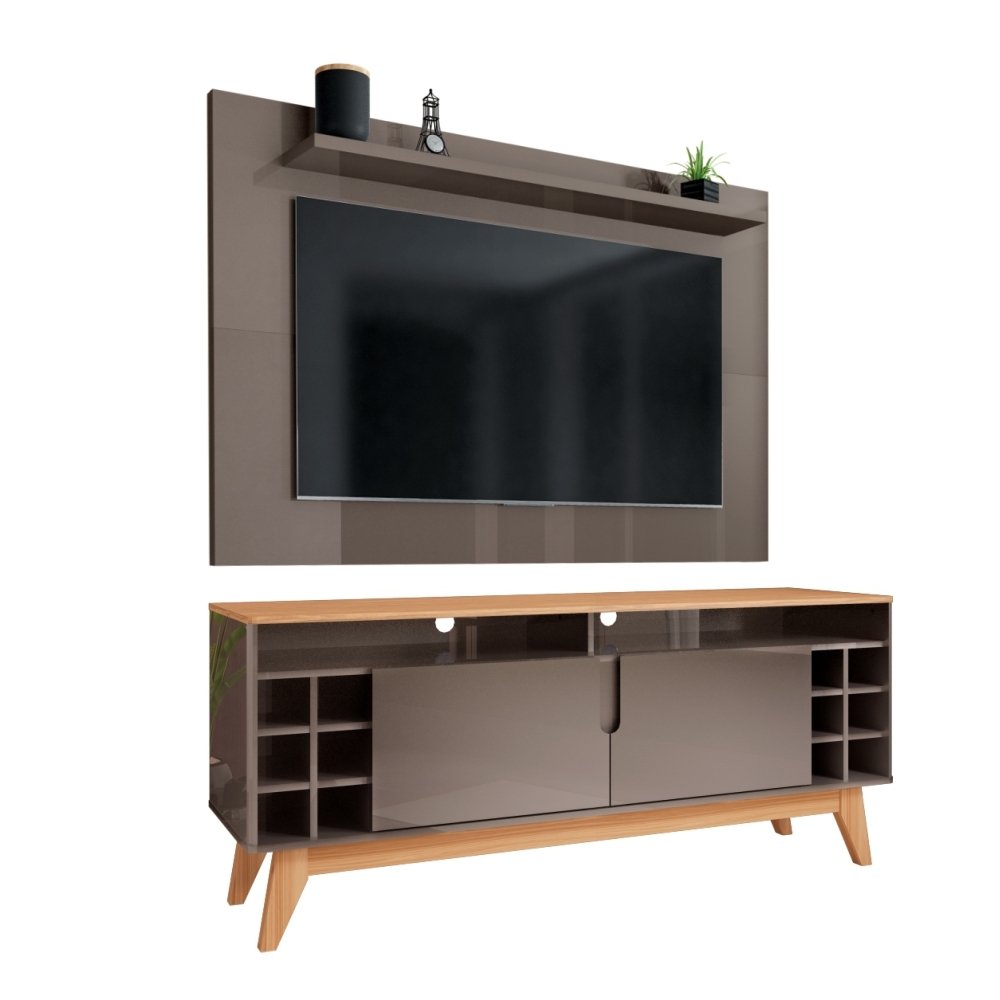 Home para TV Lion Cinza Noce | MadeiraMadeira