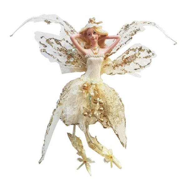 Fada encantada enfeite decorativo para festa dourado | MadeiraMadeira