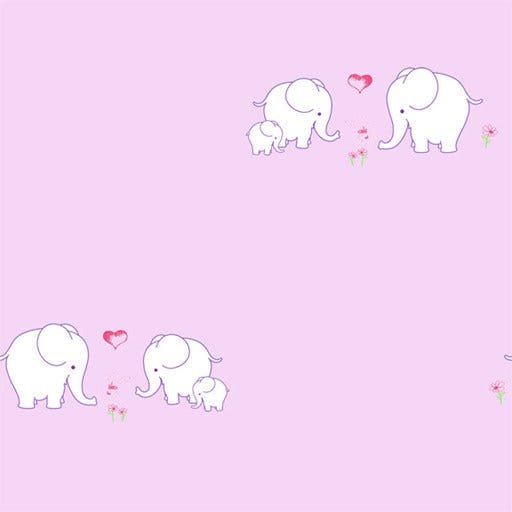 Papel de Parede Infantil - Elefantes - Rosa - Rainbow Sugar - V5-5012 ...