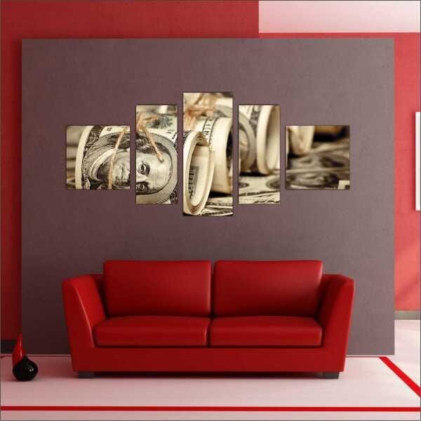 Quadro Decorativo Dinheiro Finanças Comercial Salas Interiores Mosaico ...