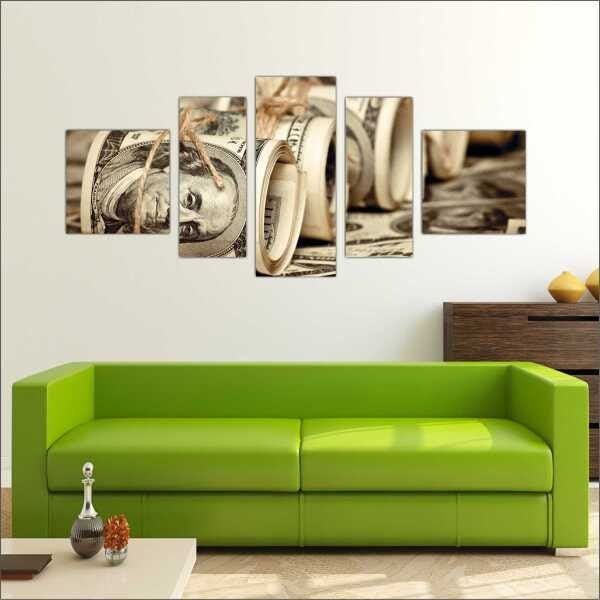 Quadro Decorativo Dinheiro Finanças Comercial Salas Interiores Mosaico ...