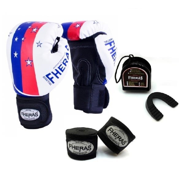 Kit Boxe Muay Thai Fheras New Top Luva + Bandagem Star 005 | MadeiraMadeira