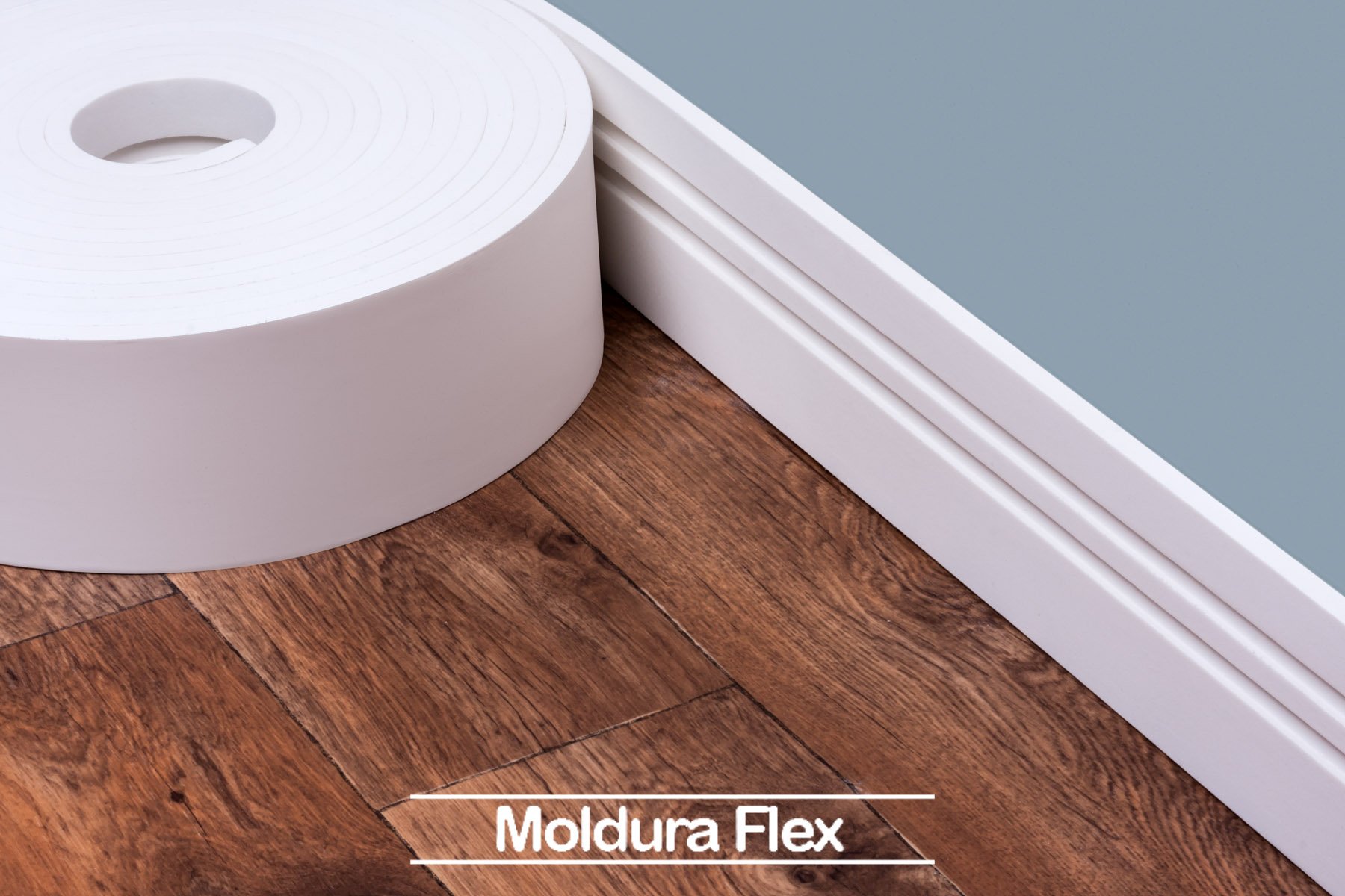 Rodapé Eva Flexível Autoadesivo 10cm x 1cm Napoli 12 Metros ...