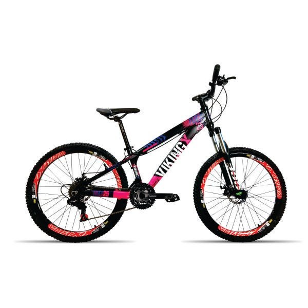Bicicleta 26 Vikingx Tuff 21 Velocidades Shimano Vmaxx Spinner Preto ...