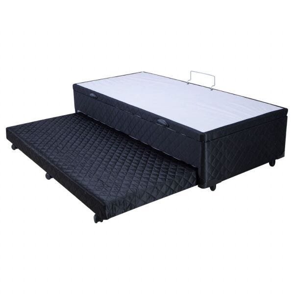 Bicama Box Baú Mega Black 3 em 1 - 88x188 - Solteiro | MadeiraMadeira