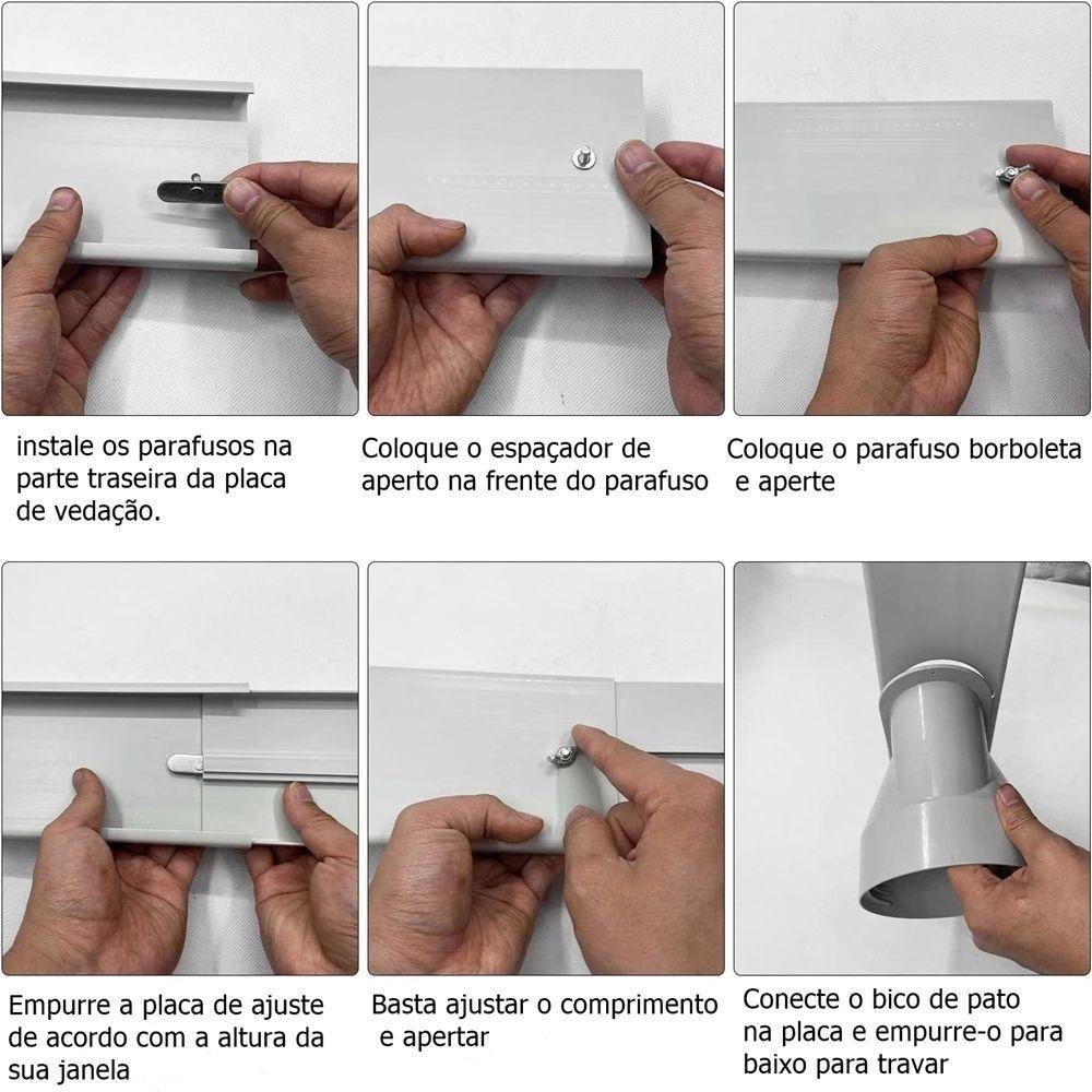 Kit de Janela Ar Condicionado Portátil Ajustável Gree Gp12-12l/a ...