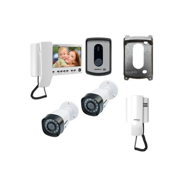 Kit Video Porteiro Intelbras Iv 7010 Hs 7 Polegadas + 2 Câmeras ...