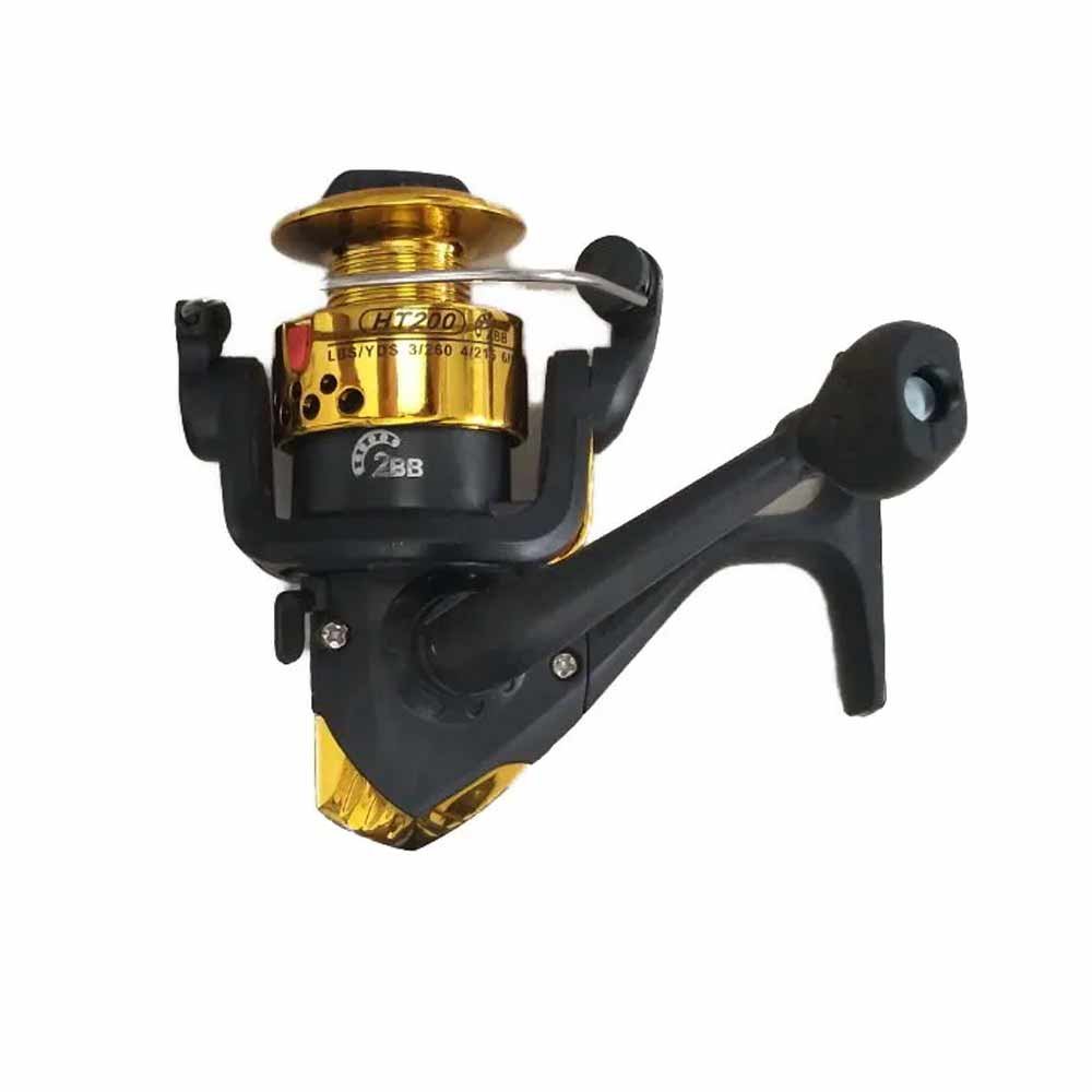 Molinete de Pesca Pico 200 1R Pequeno Dourado Com Linha Dayama ...