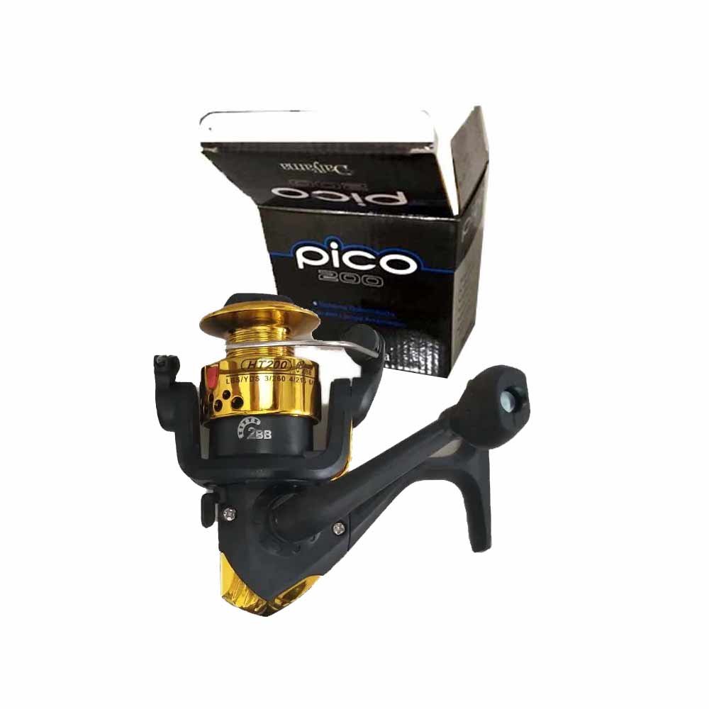Molinete de Pesca Pico 200 1R Pequeno Dourado Com Linha Dayama ...