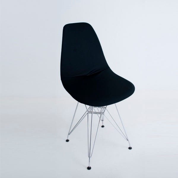 Capa para Cadeira Charles Eames Eiffel Wood Preta | MadeiraMadeira