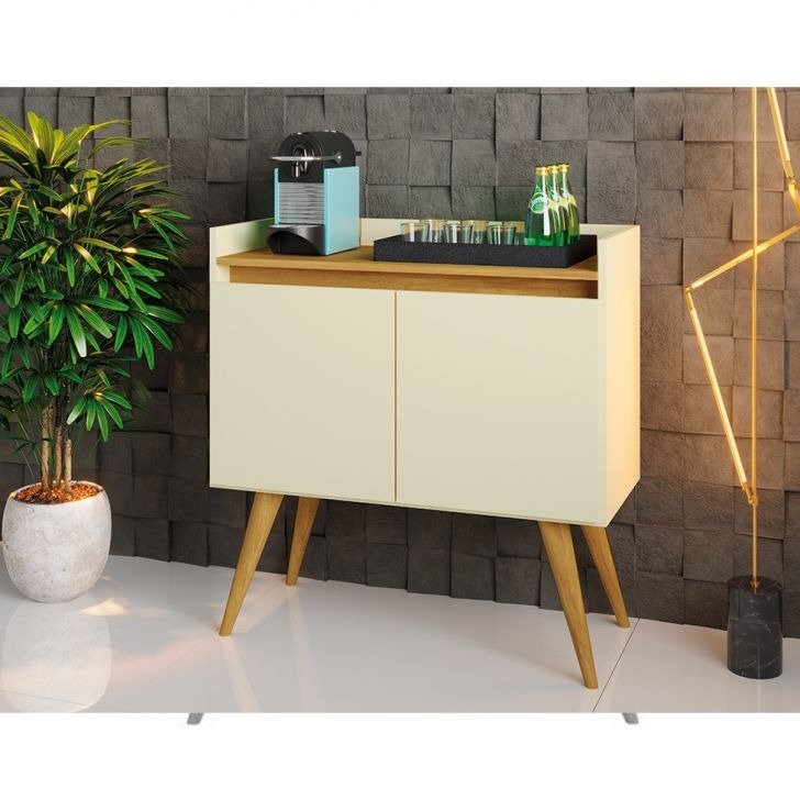 Buffet aparador Gold 2 portas - Perola/Freijo Luamar Móveis ...