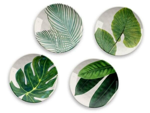 Conjunto 4 Pratos para Sobremesa - Linha Amazônia | MadeiraMadeira