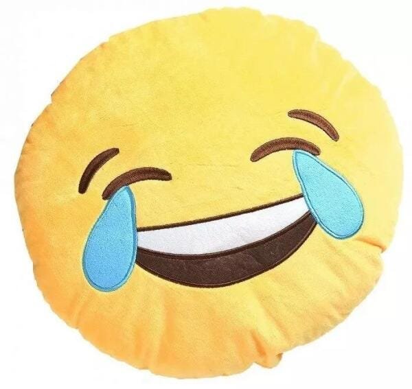 Almofada emoji - chorando de rir - whatshap | MadeiraMadeira