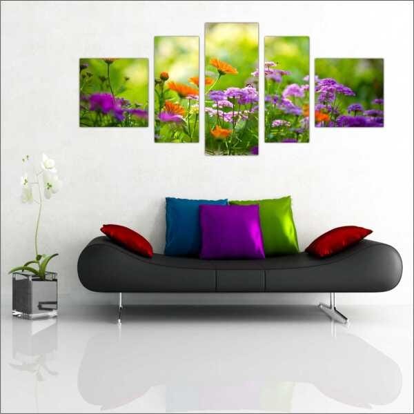 Quadro Decorativo Natureza Paisagem Flores Jardim Salas Interiores ...