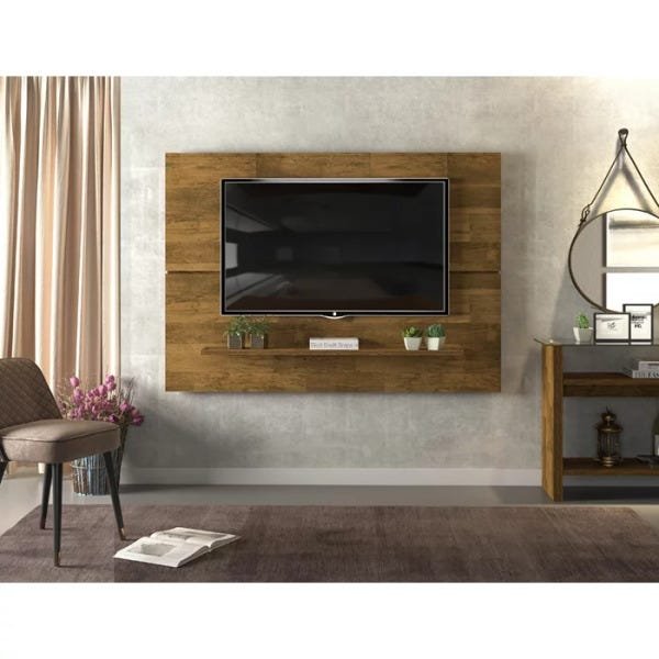 Painel para TV 70 Polegadas Dala Tronco Ripado DJ Móveis | MadeiraMadeira