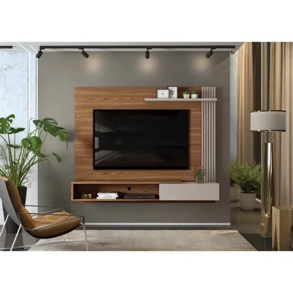 Painel Bancada para TV 70 Polegadas Flox Carvalho Europeu Amarula DJ ...