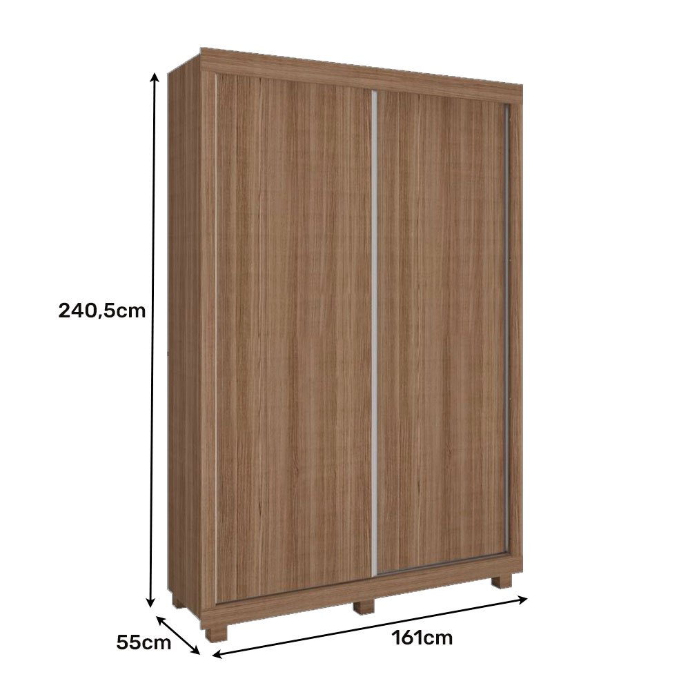 Guarda Roupa Honduras Plus com 02 Portas Deslizante 3 Gavetas Móveis ...
