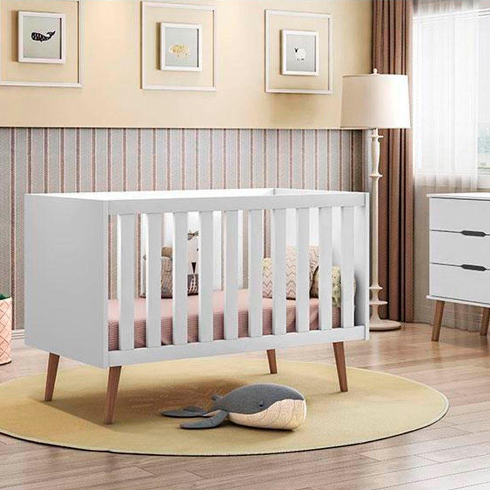 Berço 3 em 1 Retrô Branco Multimarcas | MadeiraMadeira
