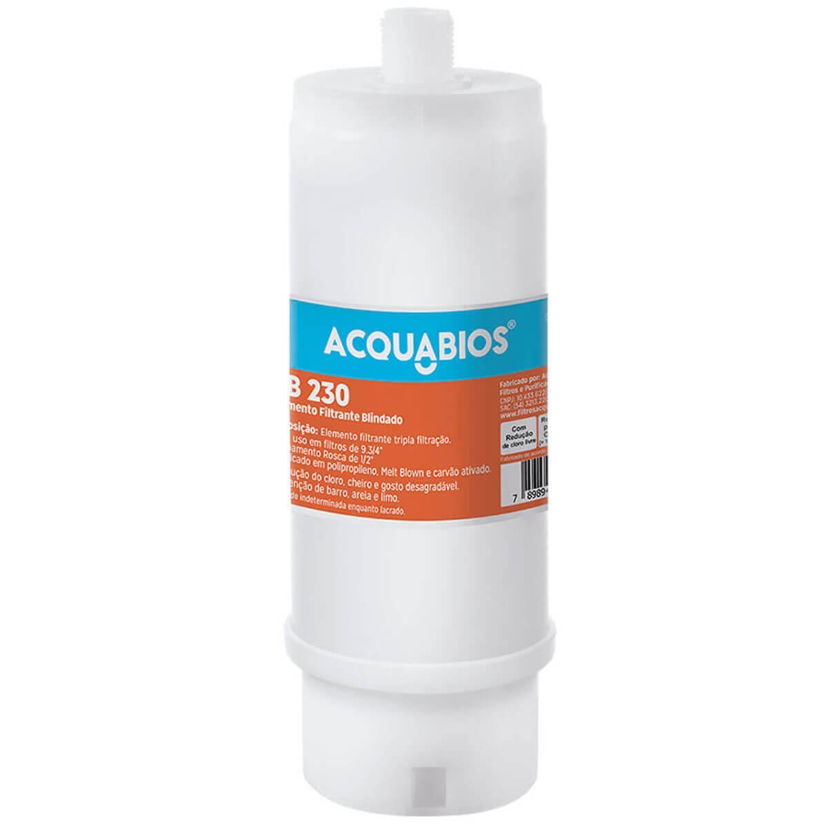 Refil AB230 de Reposição Filtro POU Acqua Tripla Filtração Carvão Ativo ...