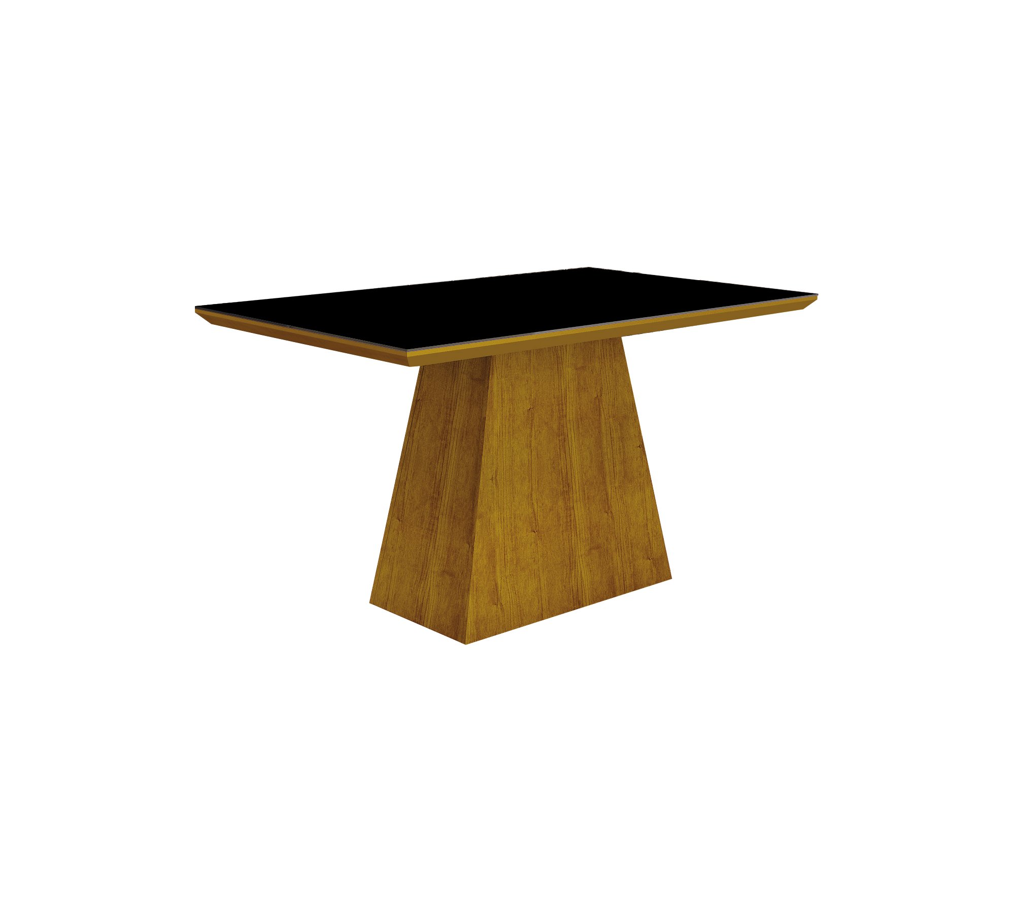 Mesa de Jantar Retangular Tampo MDF/Vidro 120cm Pampulha Leifer ...