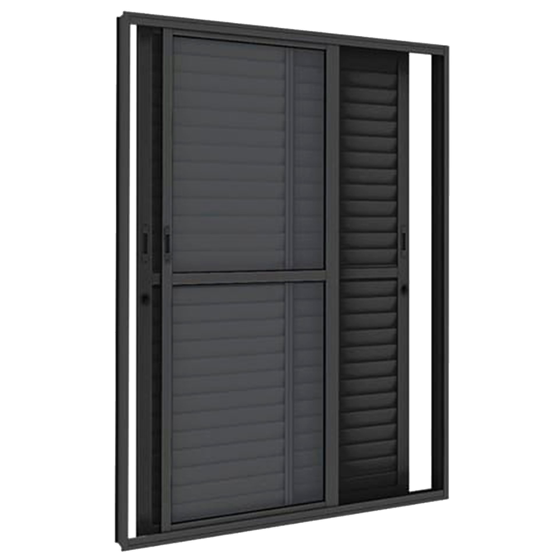 Porta Balcão 3 Folhas Veneziana 210x150 Linha 25 | MadeiraMadeira