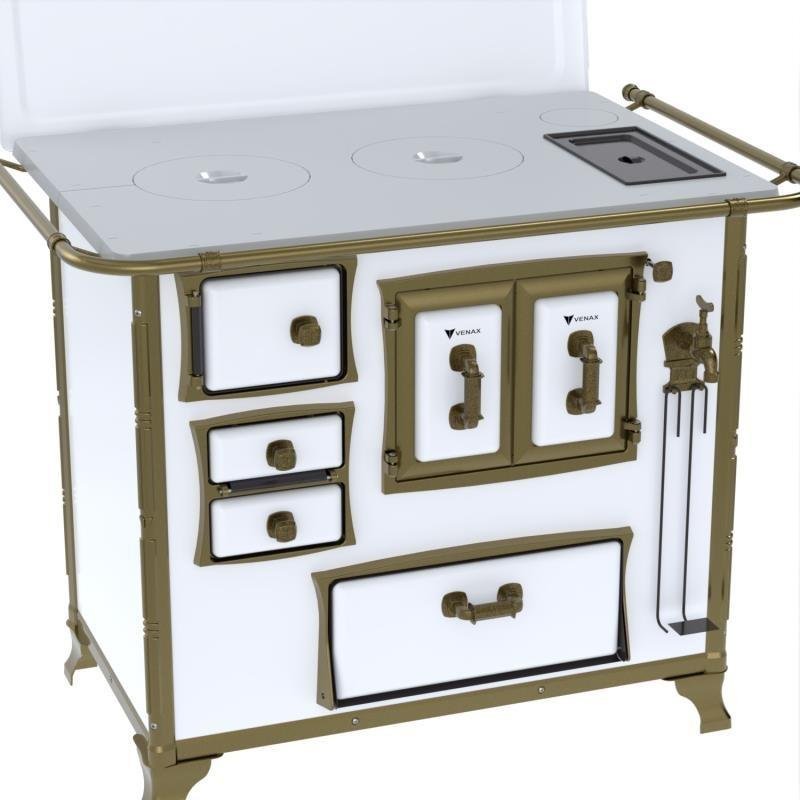 Fogao a Lenha N 2 Renaissance Chapa de Aluminio Branco Cald Sd ...