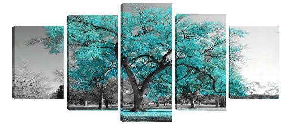 Quadro 70x150cm em Impressão Digital – Árvore Azul Turquesa Atelier ...