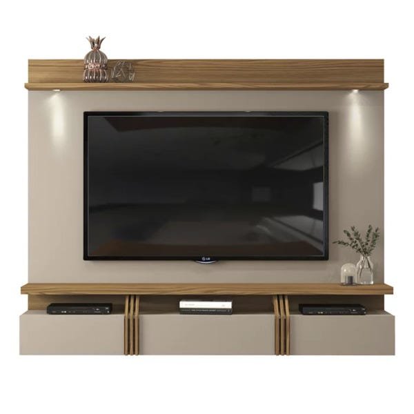 Painel Bancada para TV 70 Polegadas Loren Amarula Carvalho Europeu DJ ...