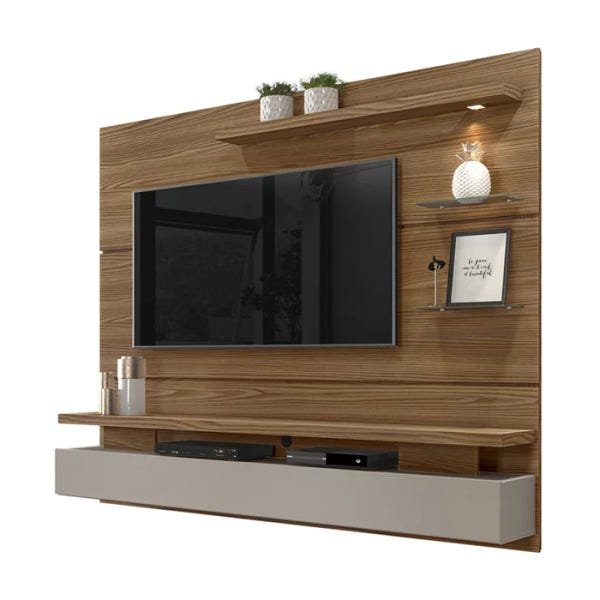 Painel Bancada para TV 65 Polegadas Grecia Carvalho Europeu Amarula DJ ...