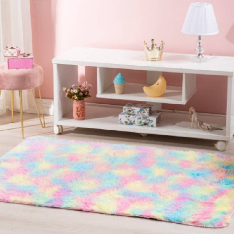 Tapete Felpudo Sala 1,0x1,40M Antiderrapante Mescla Colorido ...